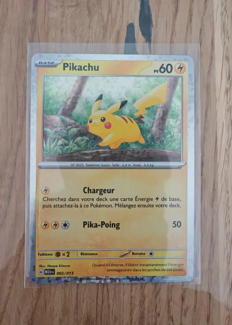 CARTES POKÉMON PIKACHU 002/015 FR 🇨🇵 Mcdo 2024 Neuf Sous Sleeve EUR 3 ...