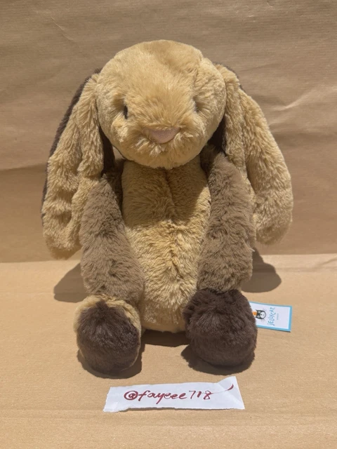 AUTHENTIC JELLYCAT ORIGINAL Bashful Patchwork Brown Bunny Rabbit BNWT ...