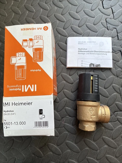 HEIMEIER IMI PRESSURE Overflow Valve Hydronic Engineering Hydrolux DN20 ...