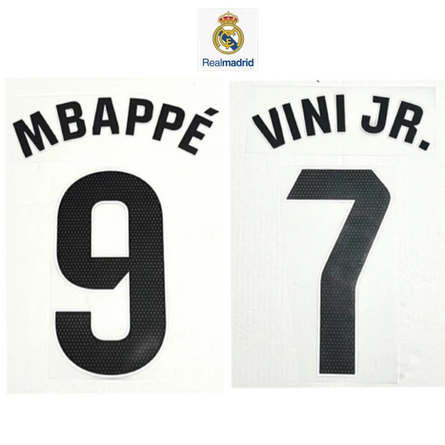 REAL MADRID MBAPPE or VINI JR home Name Print And Number 2024/25 CHOOSE ...