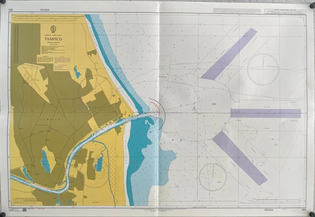ADMIRALTY 363 MEXICO East Coast Tampico Map Chart Nautical Genuis ...