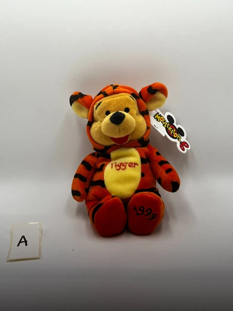 DISNEY STORE POOH Bear Dressed As Tigger 9" Plush Beanie Toy With Tags ...