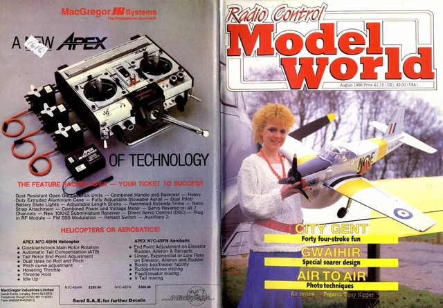 RADIO CONTROL MODEL World Magazine 1986 Aug City Ghent. Gwaihir. Tipsy ...