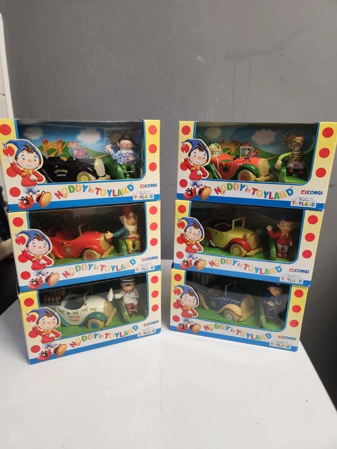 CORGI NODDY IN Toyland Diecast model complete set of 6 Vintage cars £45 ...