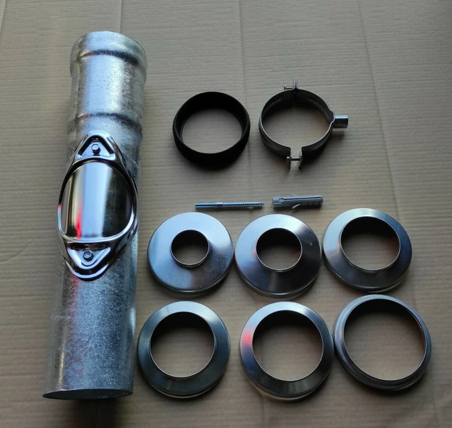 REGENSTANDROHR STANDROHR FALLROHR Verzinkt DN 100 + Zubehör für KG Rohr ...