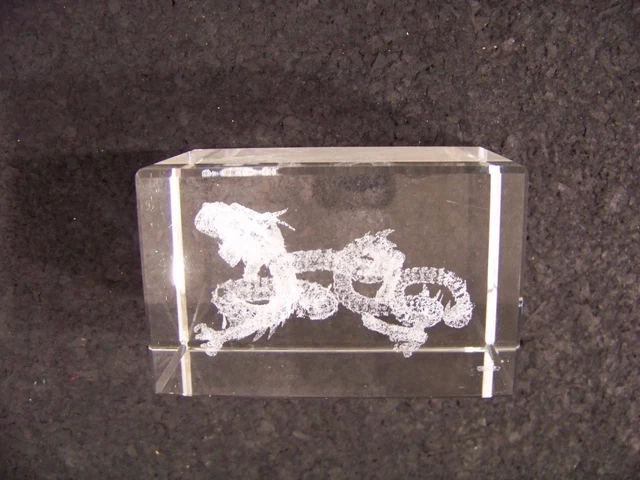 CHINESE DRAGON BLOCK internal laser etch design £17.94 - PicClick UK