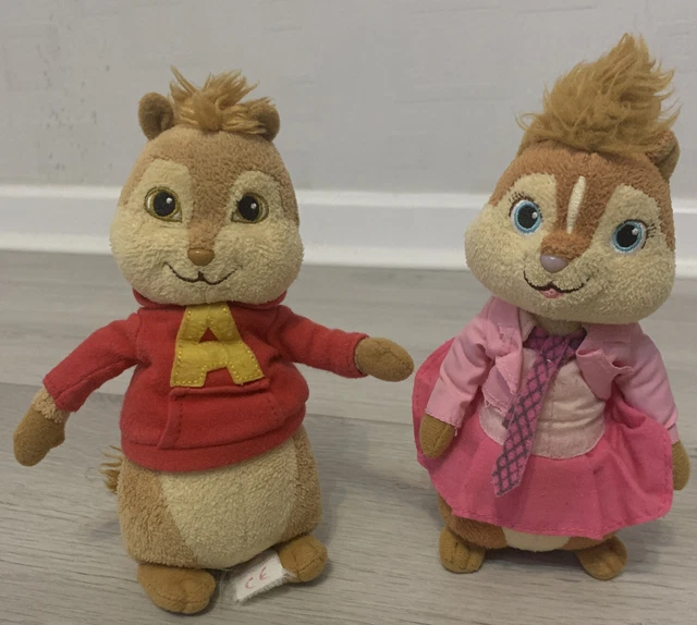 TY ALVIN AND THE CHIPMUNKs ALVIN & Brittany PLUSH Bundle BEANIE SOFT ...