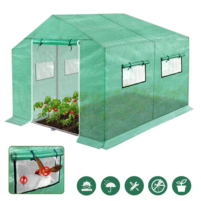 GEWÄCHSHAUS FUNDAMENT TREIBHAUS Tomatenhaus Frühbeet Treibhaus mit Tür ...
