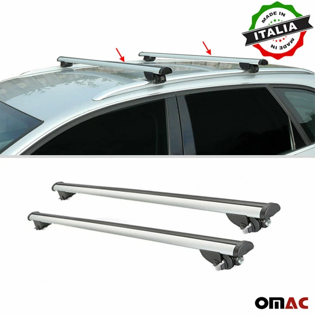 ROOF RACK 120 cm luggage rack rail carrier aluminium grey 100 kg 2x TUV ...