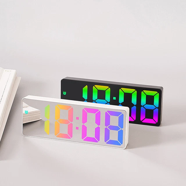 LIGHT NUMBER CLOCK LED Digital Alarm Clock Large Number Electronic ...