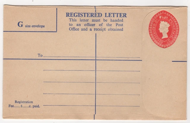 1960'S. REGISTERED LETTER. Fiji. 8c + 2c Queen Elizabeth II. Unused. $6 ...