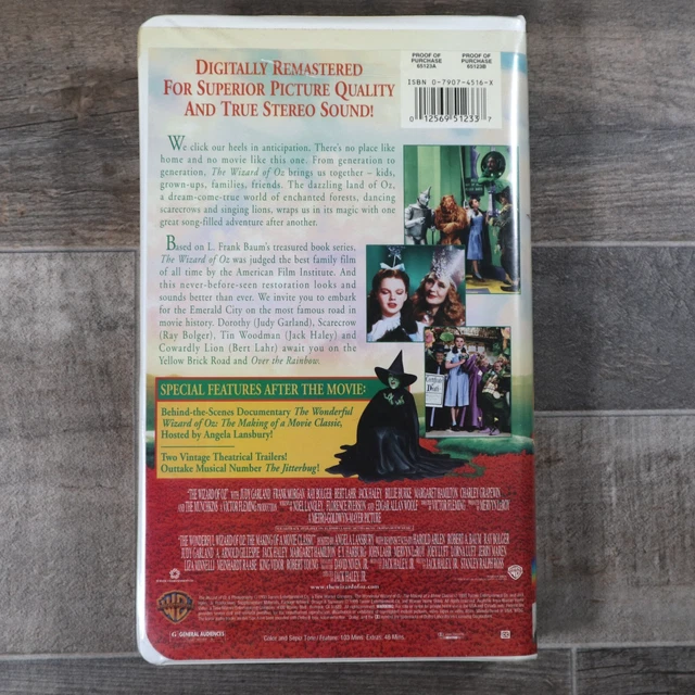 THE WIZARD OF Oz VHS 1999 Clamshell Warner Bros Family £9.33 - PicClick UK