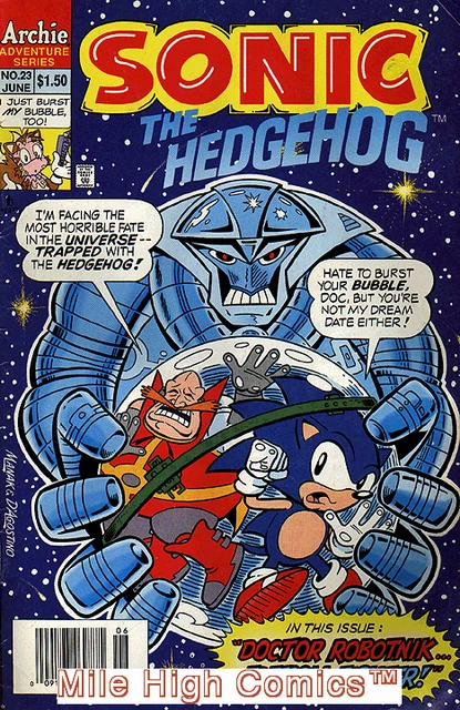 Sonic The Hedgehog The Series 1993 Series Archie 23 Near Mint