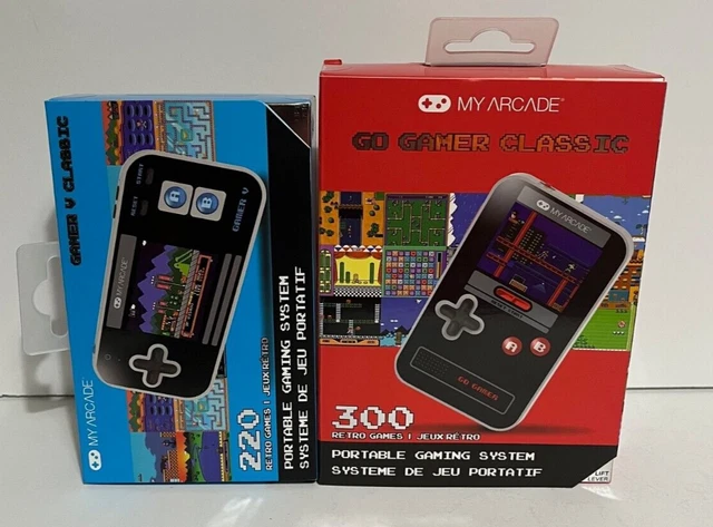 MY ARCADE GO Gamer & Gamer V Classic Handheld Game Player 300 & 220 ...