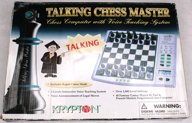 KRYPTON TALKING CHESS Master, Chess computer, complete with all pieces ...