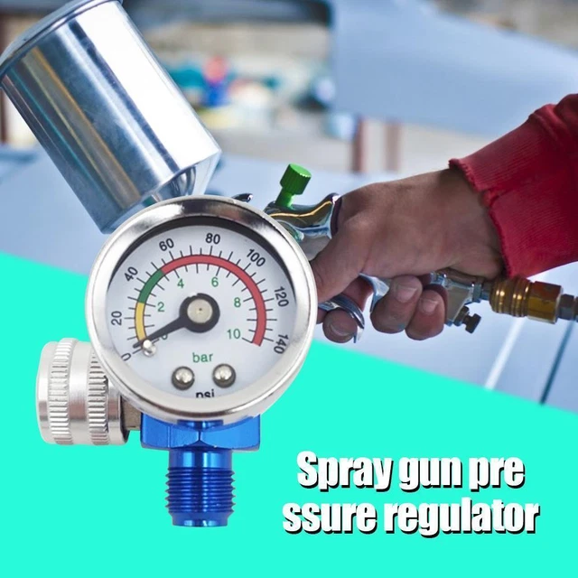 CAR AUTO REPAIR Painting G1/4 Threaded Spray Gun Adjust Air Pressure ...