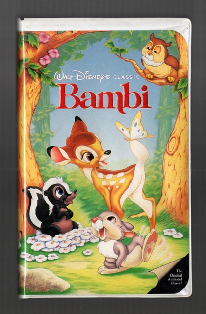 BAMBI, WALT DISNEY Classic VHS Video, Black Diamond Clamshell Case £27. ...