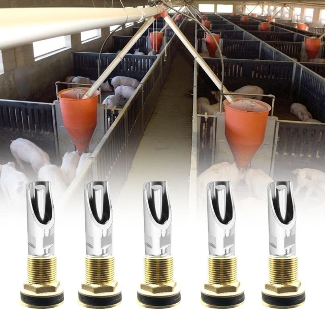 AUTOMATIC PIGS DRINKER Set with Brass Connectors for Efficient ...