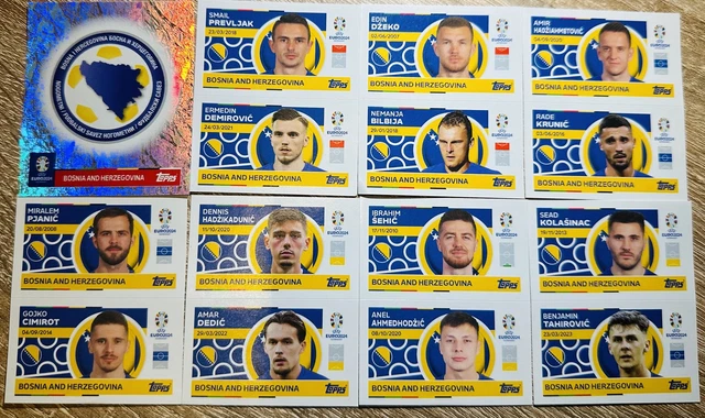 TOPPS UEFA EURO 2024 Germany Sticker zum Aussuchen komplettes Bosnien ...
