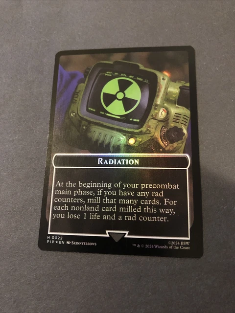 RADIATION 0022 / Soldier 0010 Foil Token Universi Beyond Fallout PIP ...