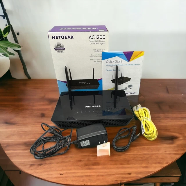 NETGEAR AC1200 SMART WiFi Router Dual Band Modem w/ Power Supply and ...