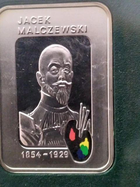 POLAND 2003 SILVER 20zl Proof Coin Jacek Malczewski (painter)1854-1929 ...