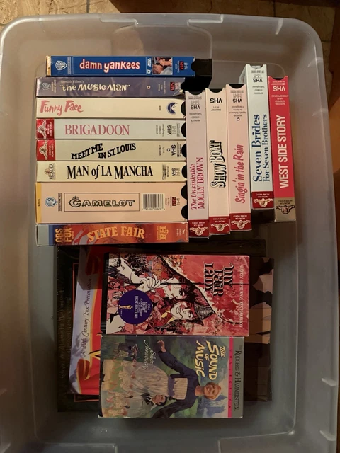 BOX OF 15 Classic VHS Movies Sound Of Music, Damn Yankees, Funny Face ...