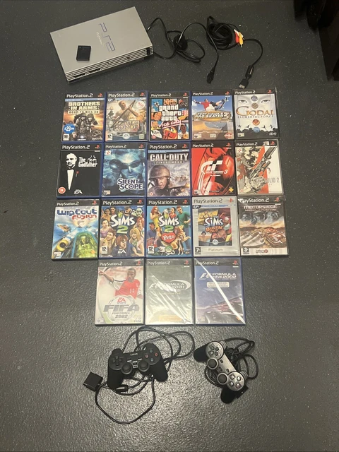SONY PLAYSTATION 2 Silver PS2 Fat SCPH-50003 With Games £60.00 ...