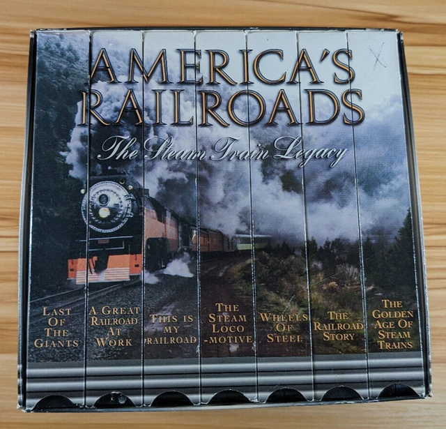 AMERICA’S RAILROADS THE Steam Train Legacy VHS complete set 7 tapes ...