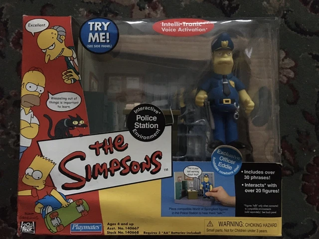 PLAYMATES WORLD OF Springfield The Simpsons Police Station Interactive ...