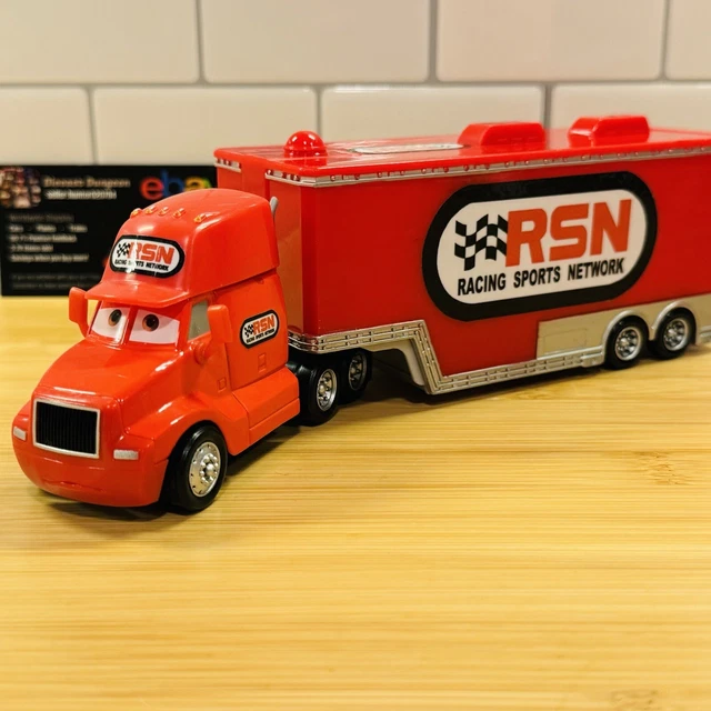 DISNEY PIXAR CARS - RSN HAULER PISTON CUP NETWORK TRUCK - 1:55 Diecast ...