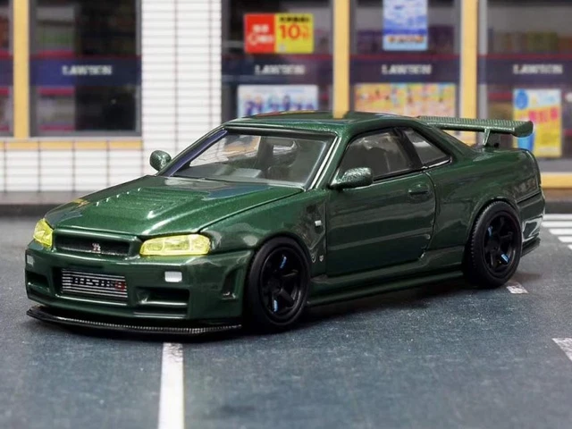 NISSAN SKYLINE GT-R (R34) NISMO CSR VER - dark green - Motor Helix 1:64 £38.32 - PicClick UK