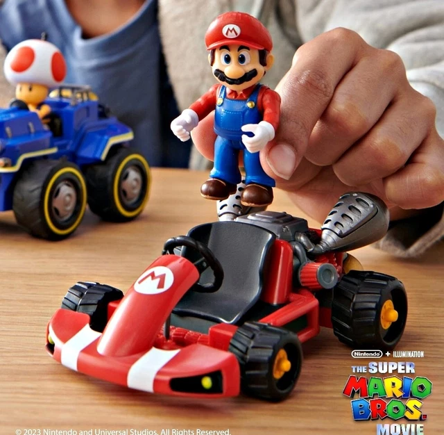 THE SUPER MARIO Bros. Movie Pull Back Racer Vehicle With Mario 2.5 ...