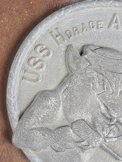 WWII PERIOD USS Horace A Bass APD-124 Plaque WW2 Emblem USN Navy Ship ...