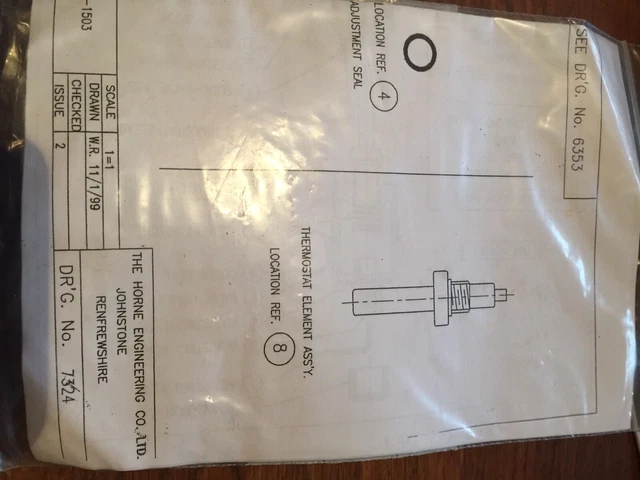 HORNE TMV SERVICE kit spares kt hi 1503 4639 new unopened 20 Available ...