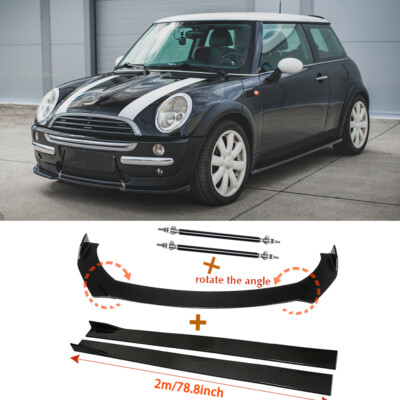 FOR MINI COOPER S R53 R55 R56 F56 Front Bumper Lip Splitter + Side ...