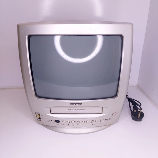 SAMSUNG TI-14N3 CRT TV Combi TV /VCR VHS SCART 14 inch Silver -no ...