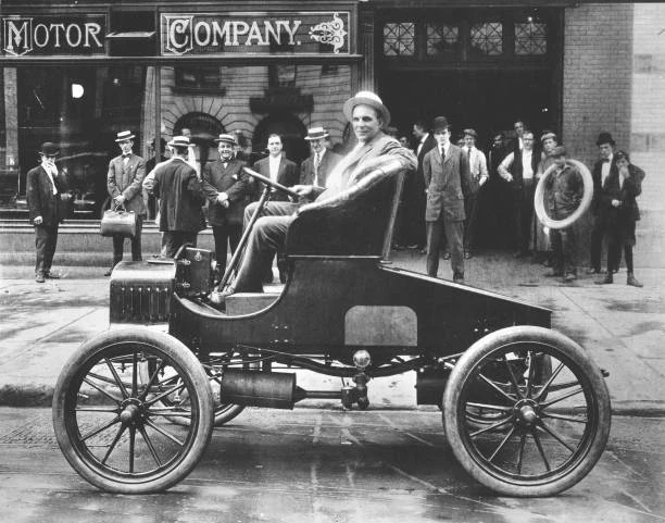 HENRY FORD DRIVING One Of His First Cars 1904 Old Photo $9.00 - PicClick AU