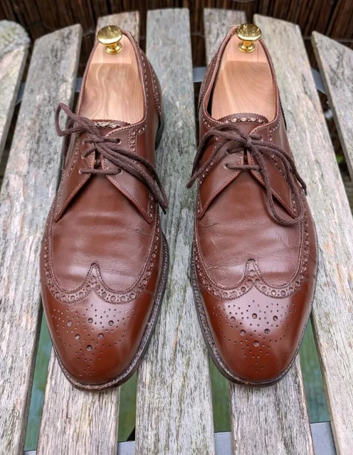 VINTAGE BESPOKE FOSTER & Son Leather Brogue Derby Shoes, UK 9, £4k+ RRP ...