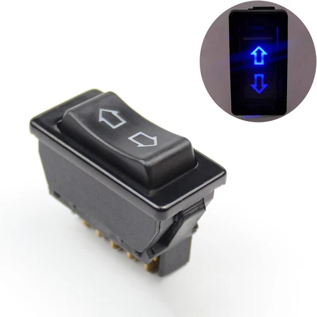UNIVERSAL DIRECT CURRENT 12V 20A Auto Car Power Window Switch 5 Pins(Bl ...