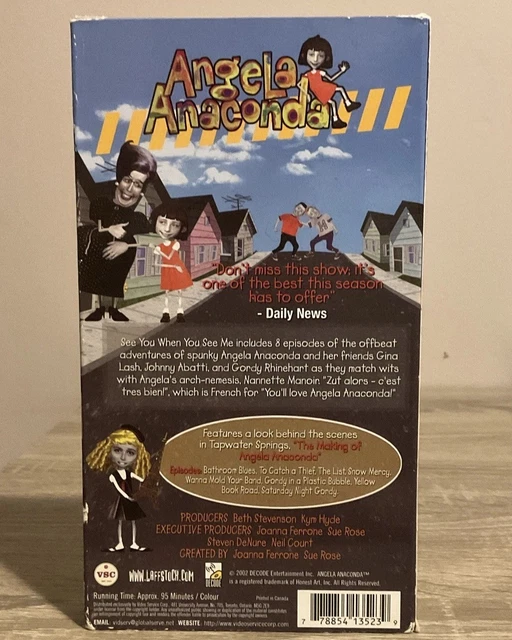 ANGELA ANACONDA VOLUME 1 VHS (VSC, 2002) Y2K Nickelodeon Teletoon ...