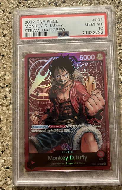 ONE PIECE CARD Game Monkey D. Luffy ST01-001 L English PSA 10 EUR 112,09 - PicClick FR