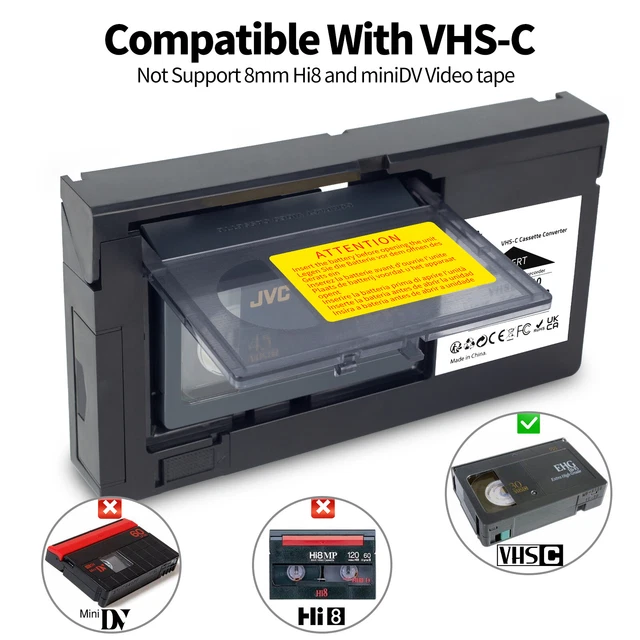 VHS TO VHSC Tape Converter Player VHS-C Tapes Cassette VCR Motorized ...