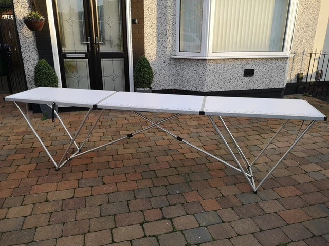 3M LONG FOLDABLE Wallpaper Pasting Table Aluminium Frame Legs Ruler ...