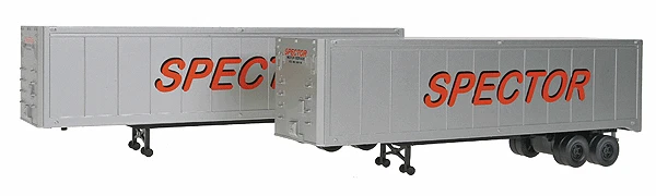 WALTHERS SCENEMASTER HO 1/87 Scale Spector 40' Trailers 2-Pack # 949 ...
