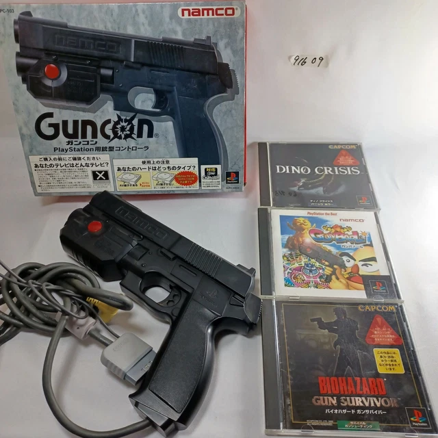 SONY PLAYSTATION 1 PS1 Guncon Bio Hazard Gun Survivor GunBarl Dino ...