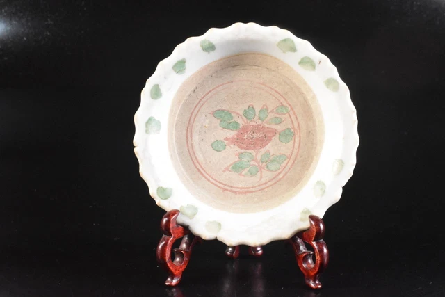 T8037: CHINESE COLORED porcelain Flower Muffle painting PLATE/dish £33. ...