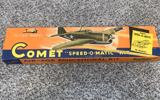 RARE 40S COMET Models Balsa ‘Speed-O-Matic Kit Grumman E2 Wildcat Read ...