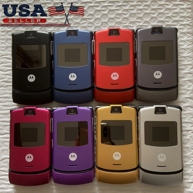 ORIGINAL MOTOROLA RAZR V3 Unlocked Flip GSM Quad-Band Bluetooth Mobile ...