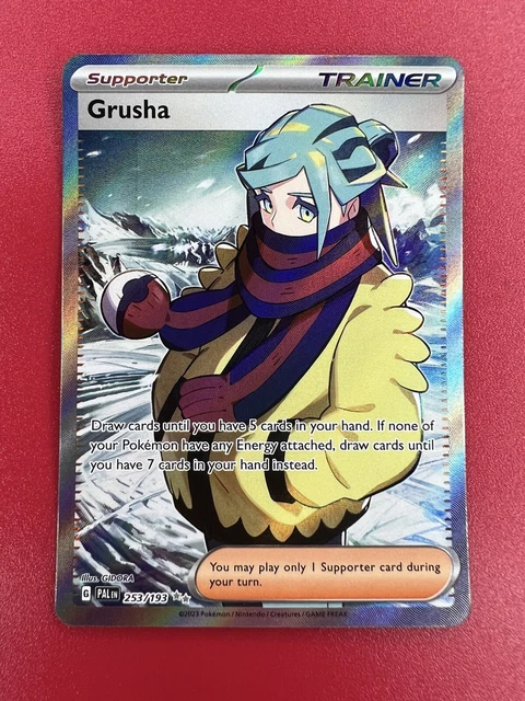 POKÉMON CARD GRUSHA Scarlet & Violet Paldea Evolved 253/193 Holo Ultra ...